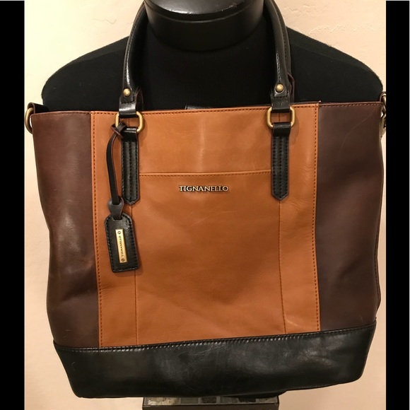 Tignanello | Bags | Tignanello Tricolor Leather Purse | Poshmark